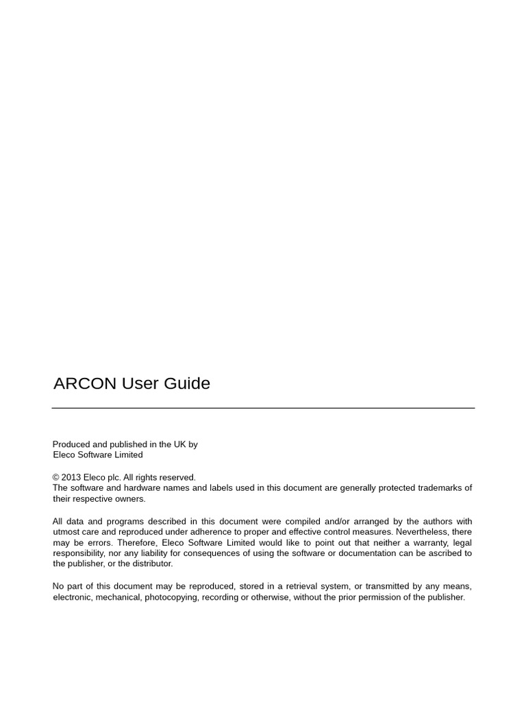 ARCON Getting Started PDF | PDF