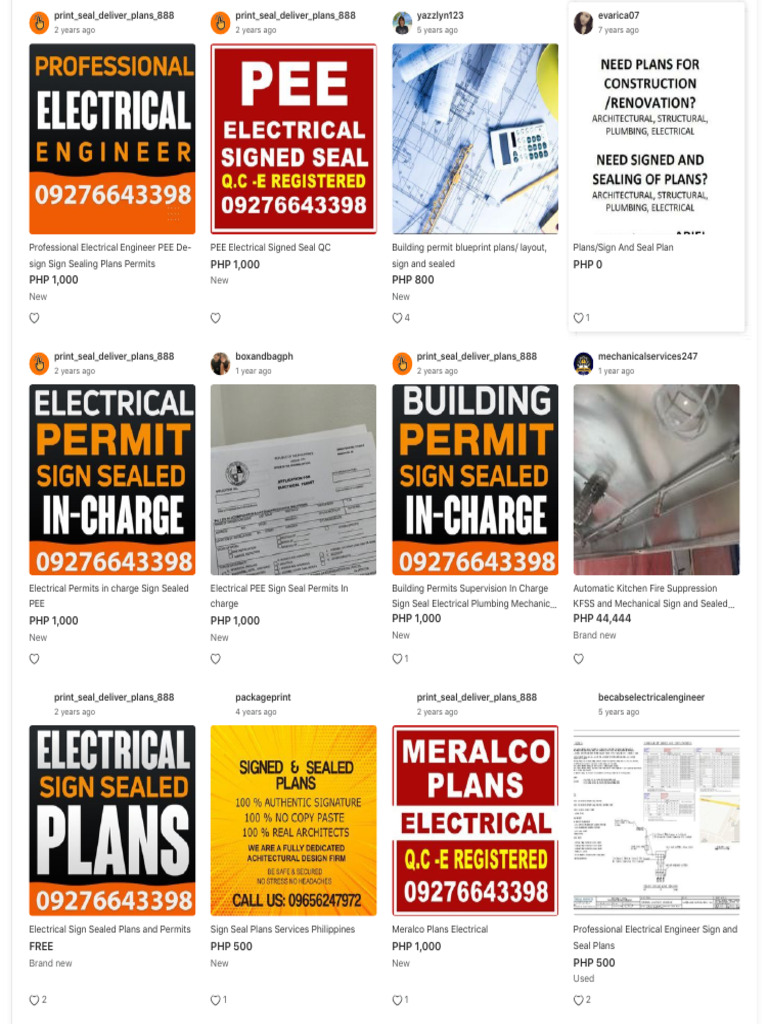 Affordable "Sign and Seal Electrical Plans" For Sale - Carousell ...