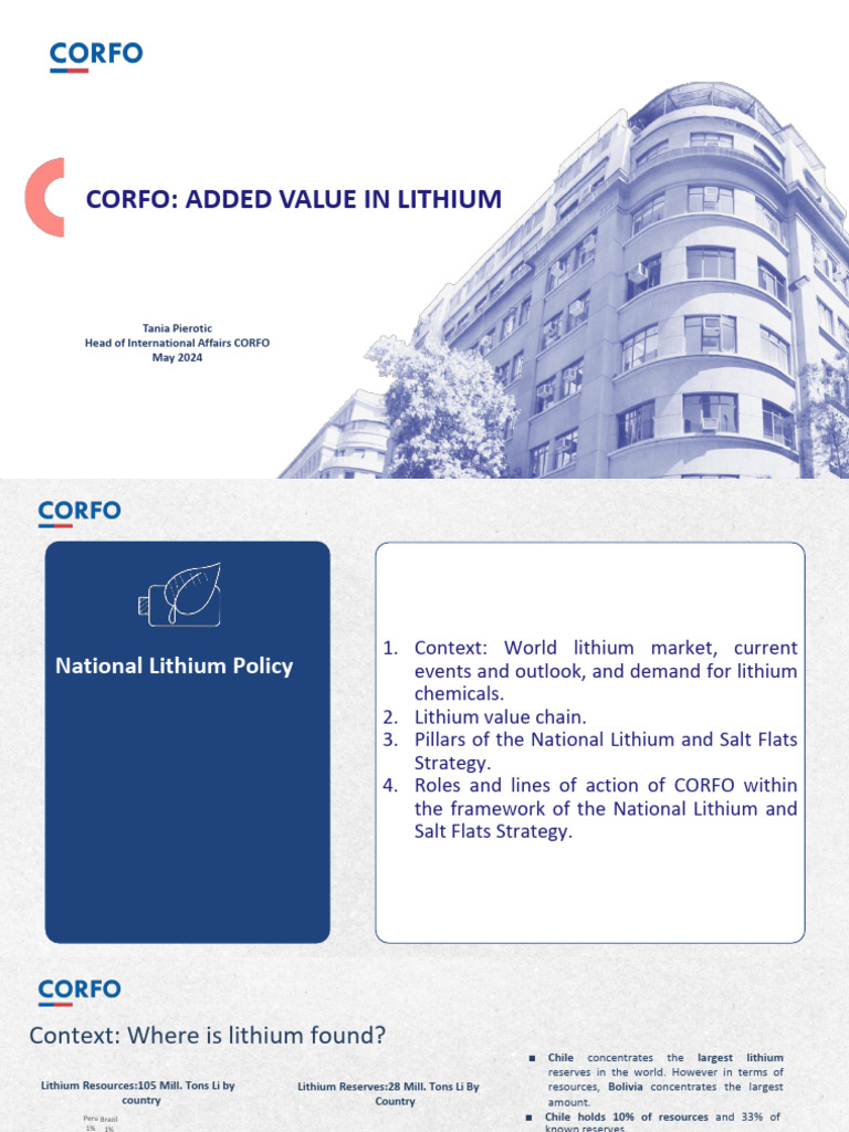 Session2 Presentacion6 CORFO Added Value in Lithium | PDF