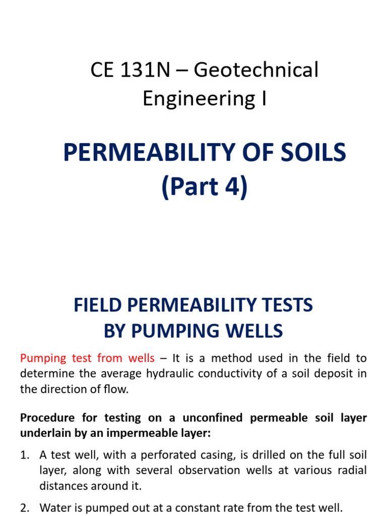 Lesson 14 Permeability of Soils Part 4 | PDF