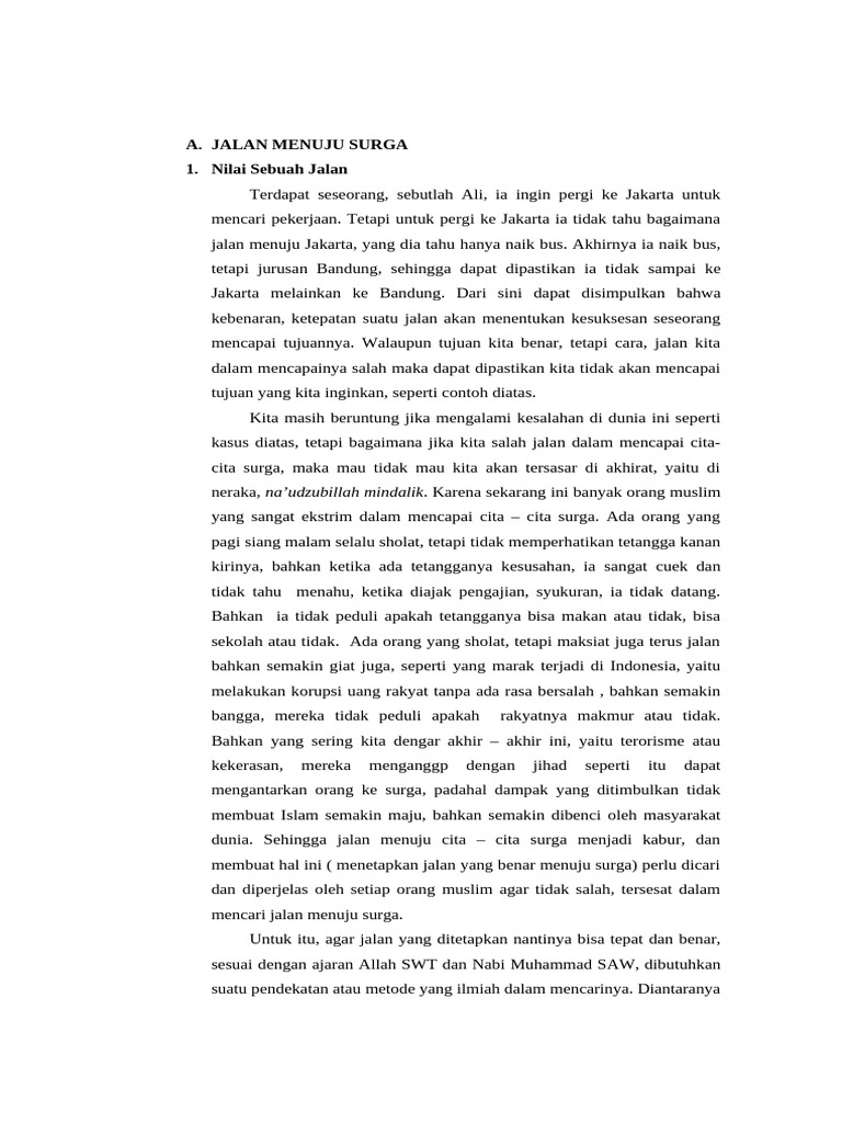 Jalan Menuju Surga | PDF