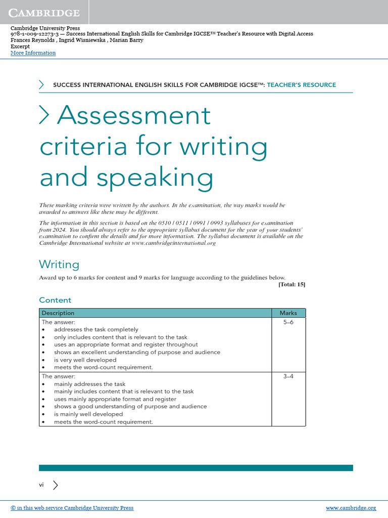 Speaking and Writing by Cambridge | PDF