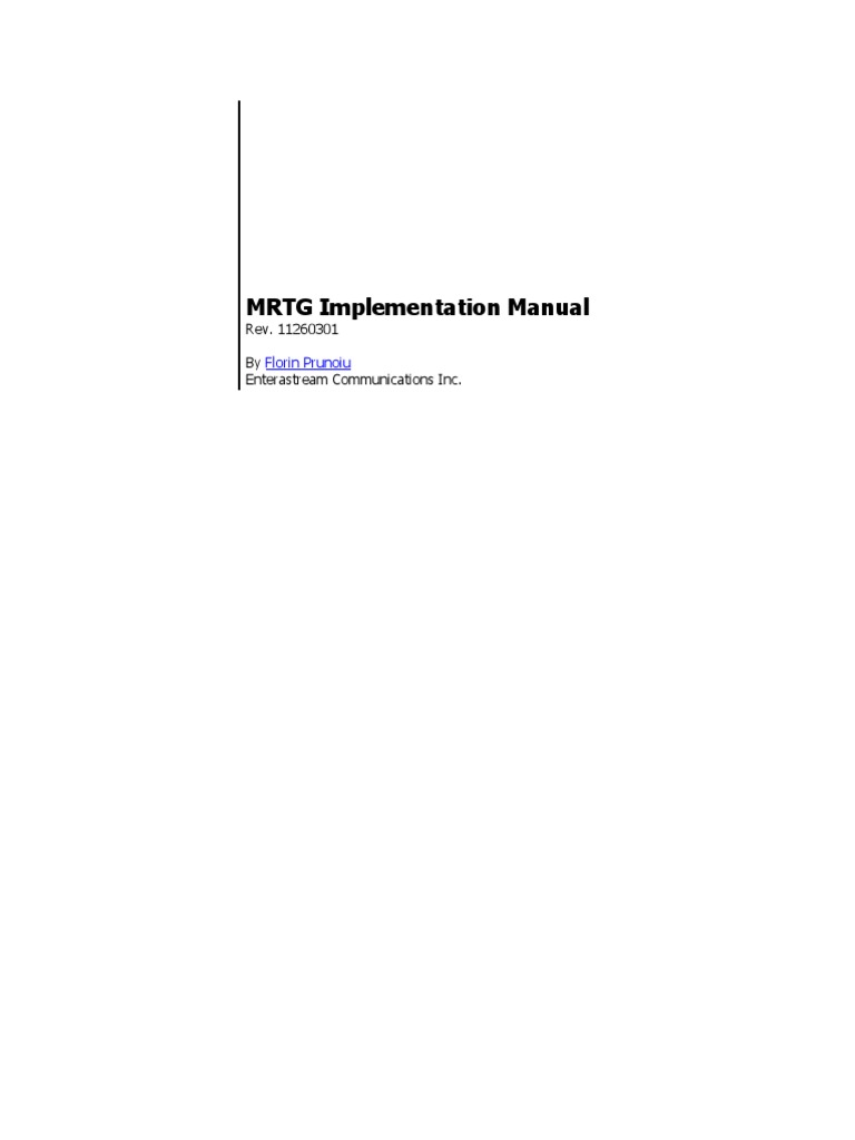 MRTG Implementation Manual | PDF