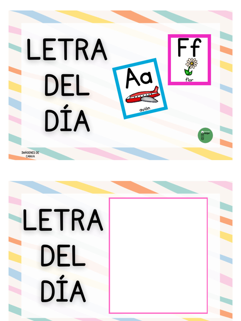 Decora Tu Aula Letra Del Dia | PDF