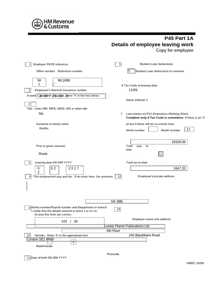 P45 - Rosie Draffin1 | PDF