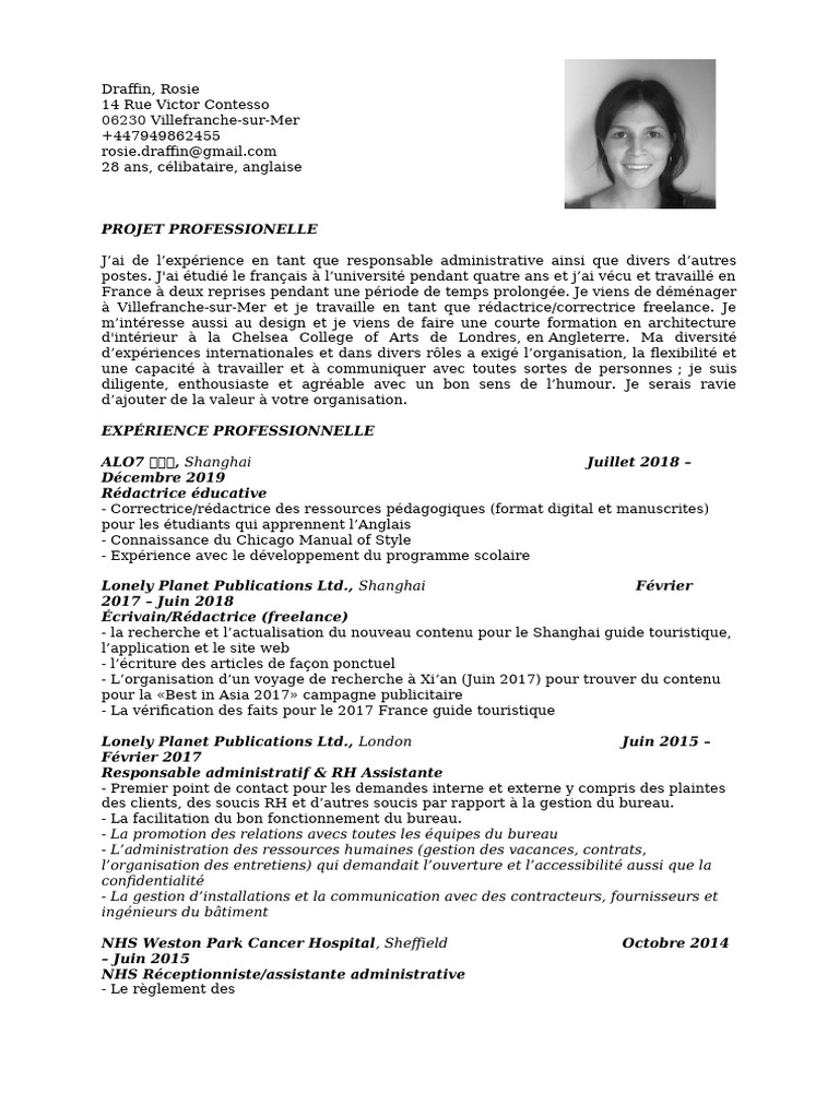 CV Francais 2020 | PDF