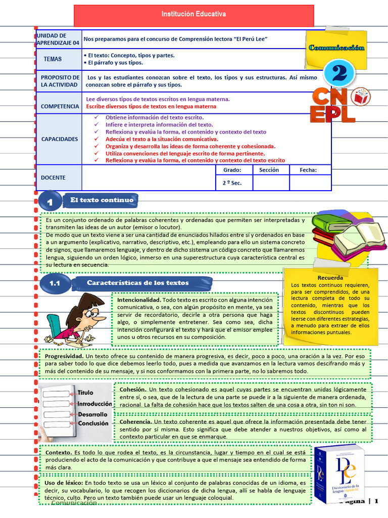 2º SEC. COMUN. FICHA DE ACTV 01-2024 | PDF