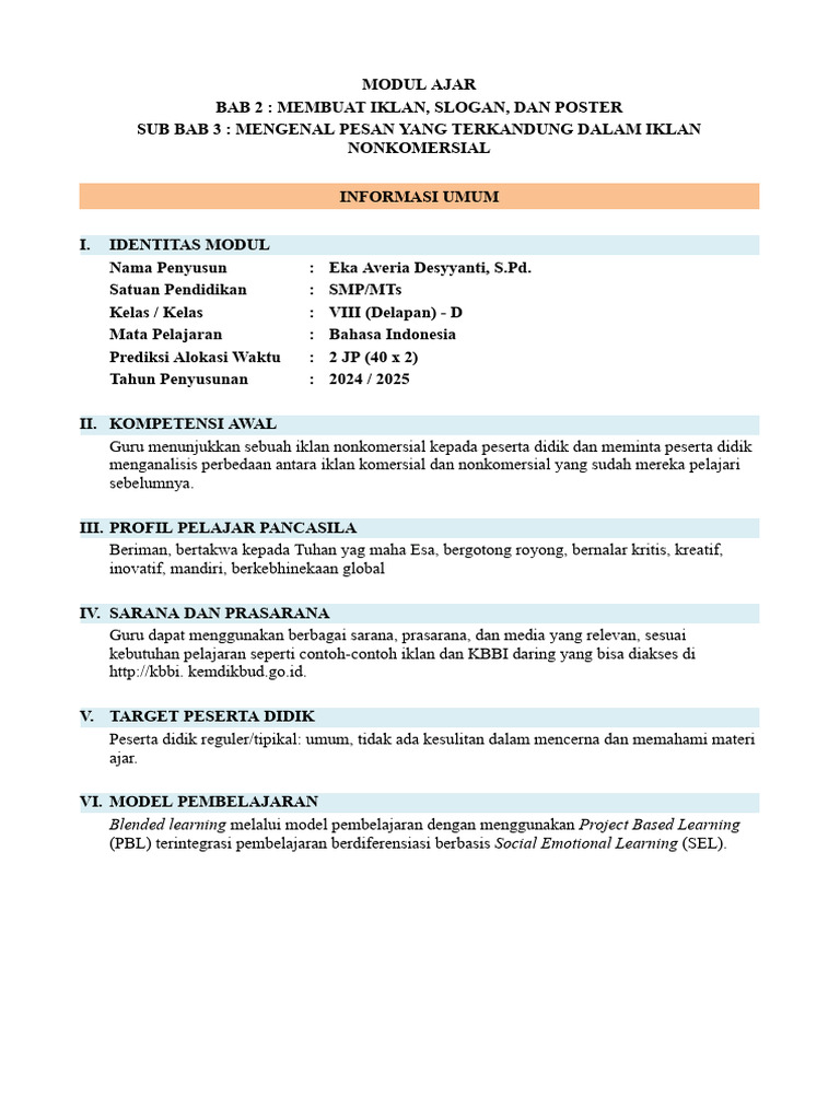 3 Modul Iklan, Poster, Dan Slogan | PDF