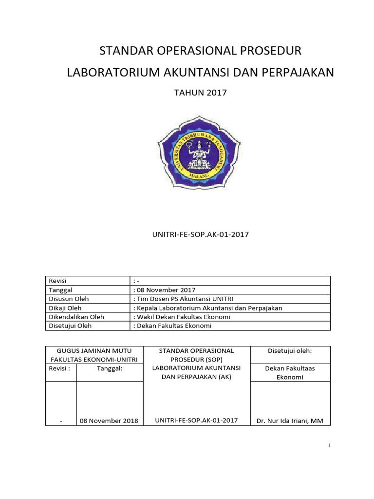 Sop Lab Akuntansi Min | PDF