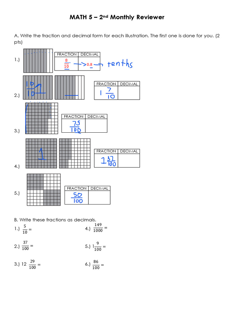MATH 5 - 2nd Monthly Reviewer | PDF