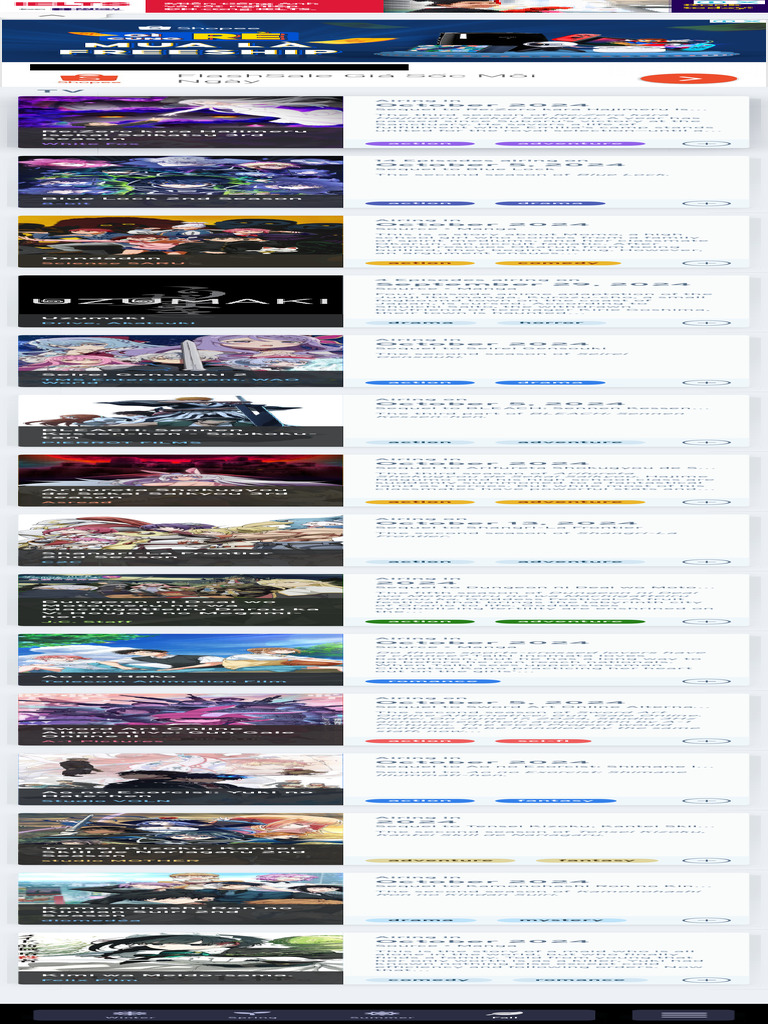 AniChart Fall 2024 Seasonal Chart | PDF