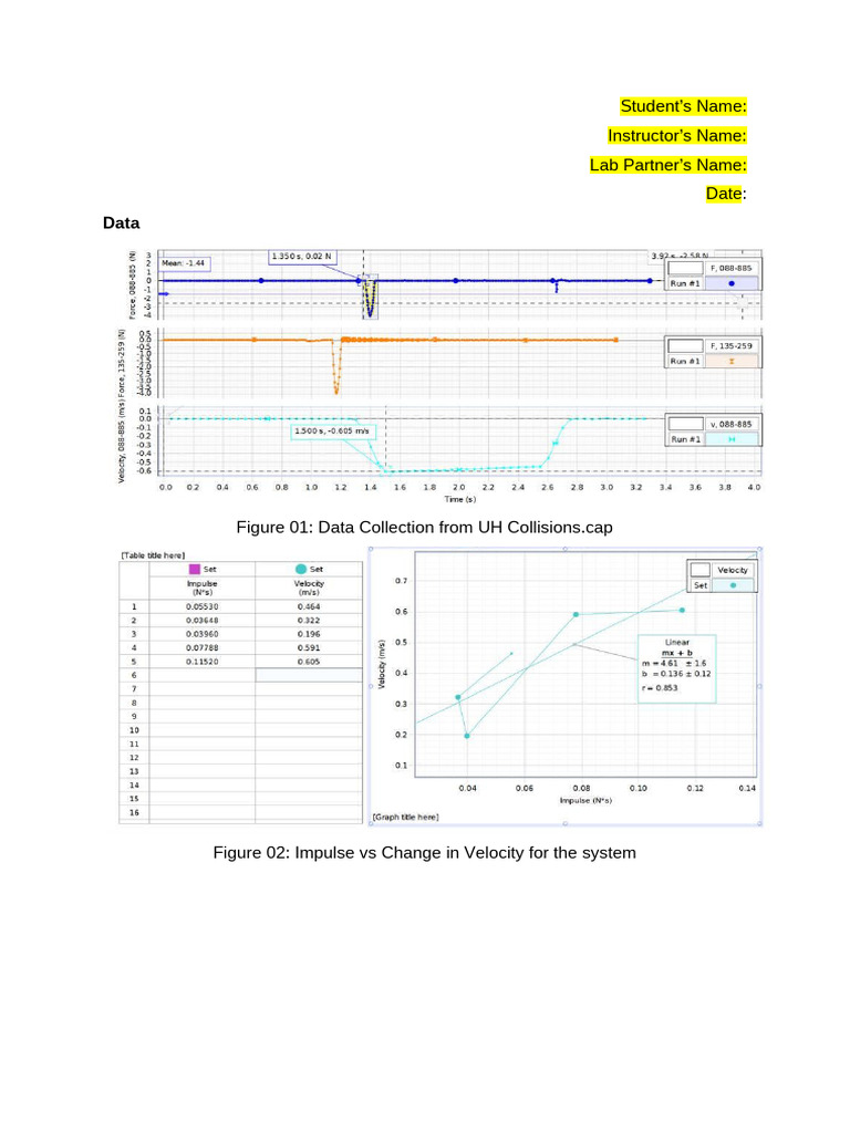 Collisions Lab Report | PDF Collisions Lab Report | PDF