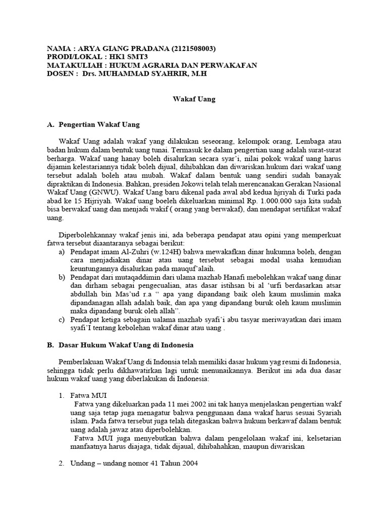 Arya Gilang HK1 SMT3 Tugas Agraria | PDF