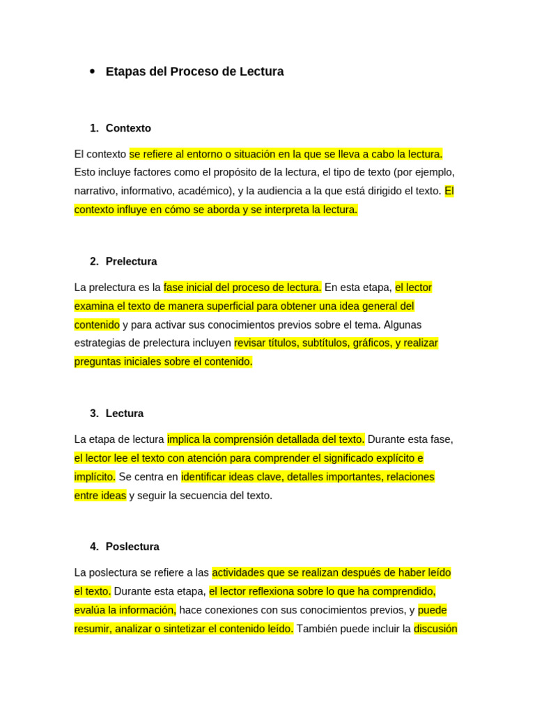 Comprensión Lectora | PDF
