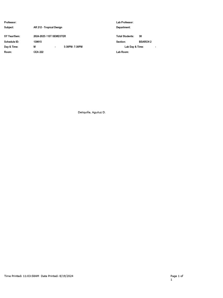 AR 212 BSARCH 2 List | PDF