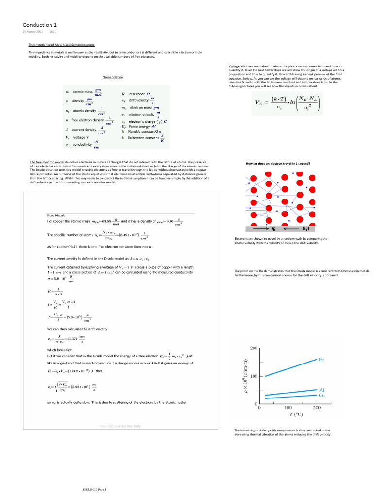 Conduction 1 Metals | PDF