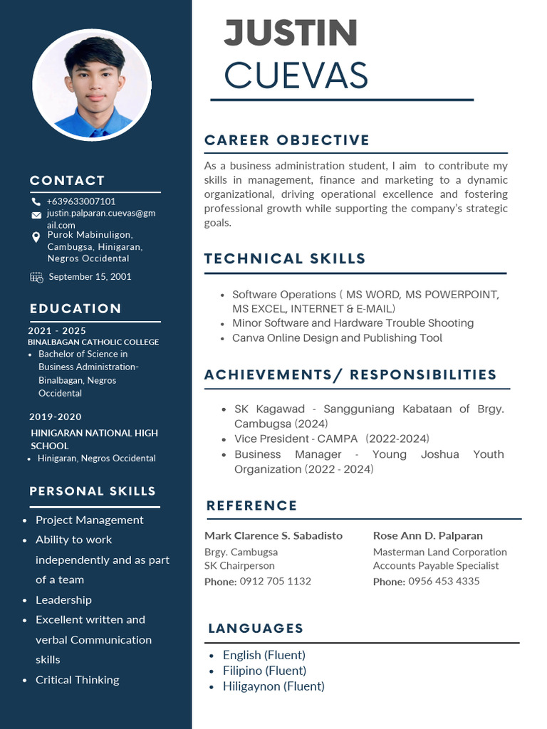 Justin Cuevas CV | PDF