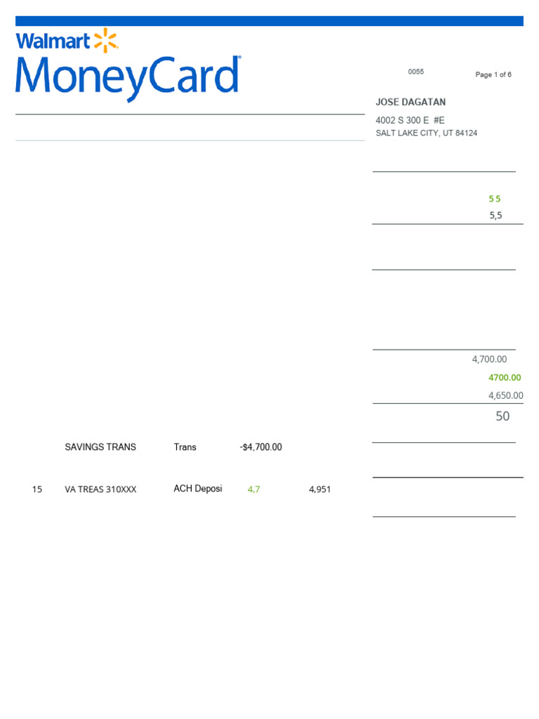 MoneyCard StatementPDF 33527005 | PDF