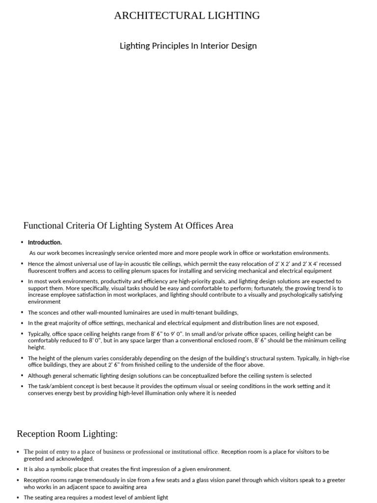 ARCHITECTURAL LIGHTING ppt | PDF