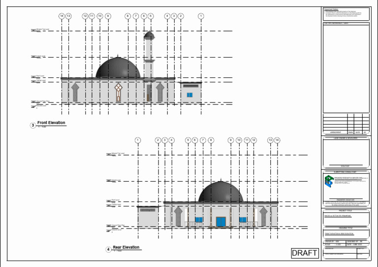 A1 - Front Elevation & Rear Elevation | PDF