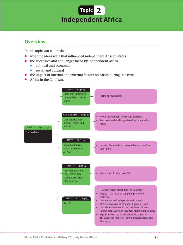 Gr12 - History - Independent Africa Notes | PDF