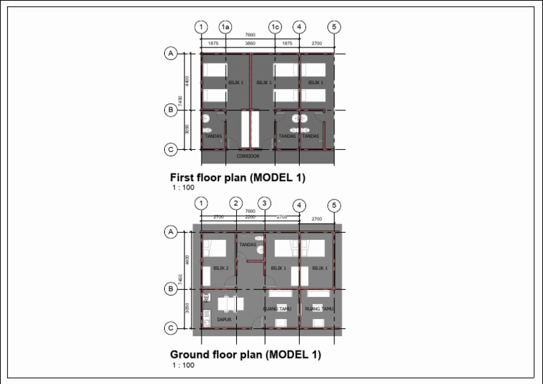 layout plan - Residential unit - model 1 | PDF