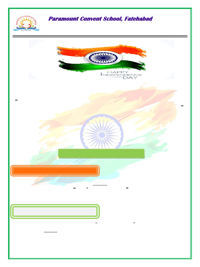 Independence Day Circular | PDF