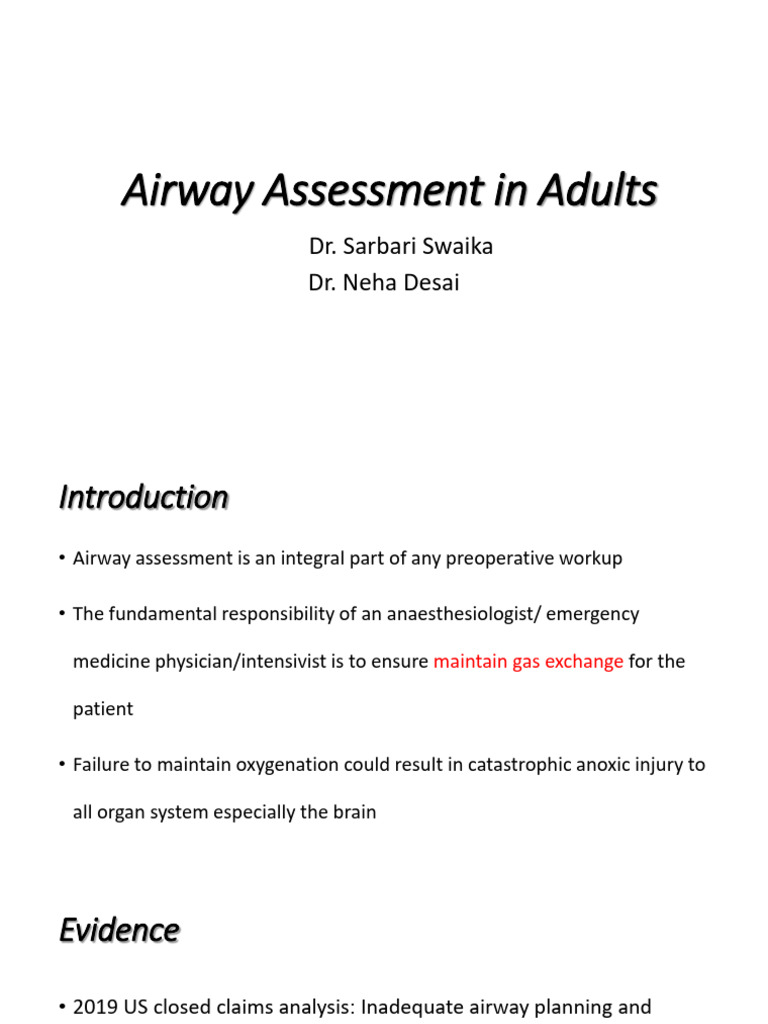 1. Airway Assessment | PDF