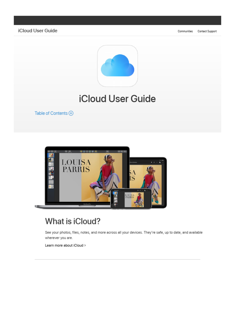 Icloud User Guide Apple Support Pdf