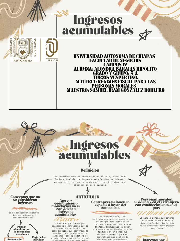 Ingresos Acumulables - Mapa Conceptual | PDF