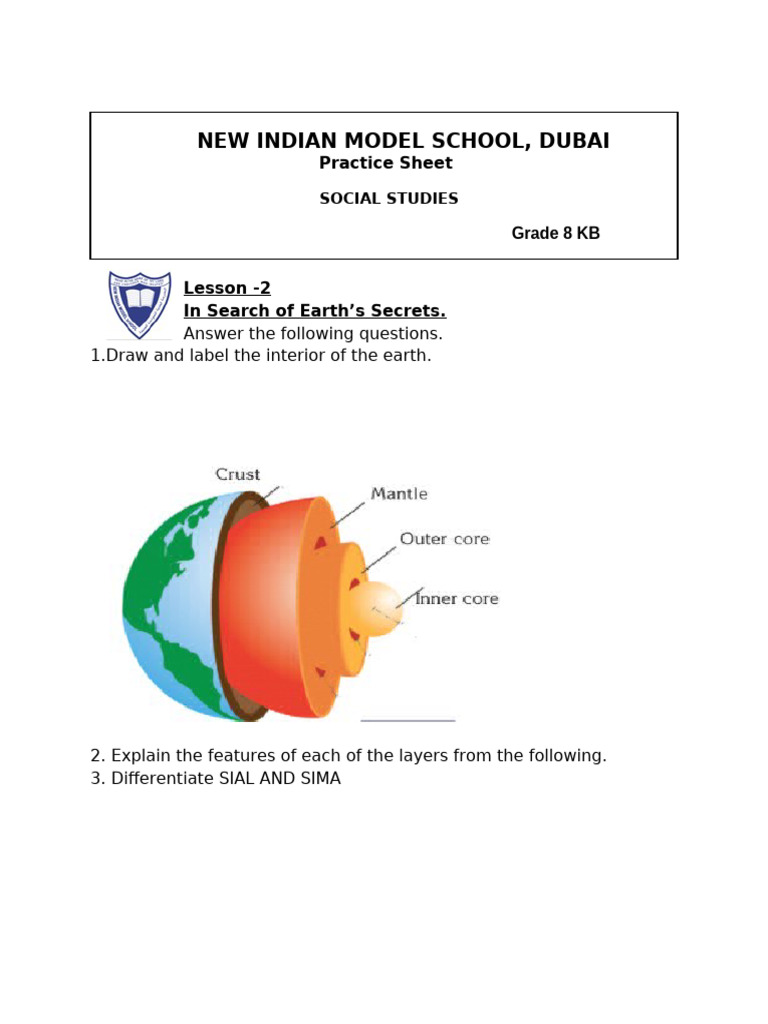 In Search of Earth's Secrets - Practice Sheet | PDF