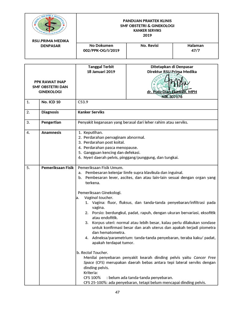 PPK Kanker Cervix | PDF | Genitourinary System | Mammal Reproductive System