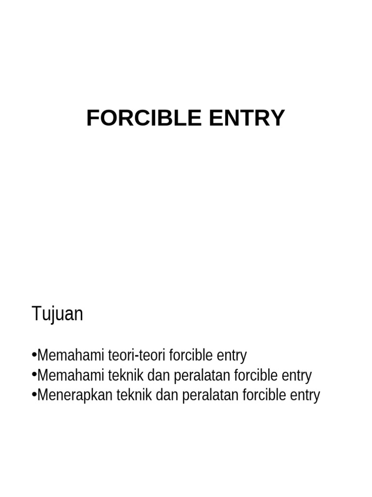 Forcible Entry | PDF