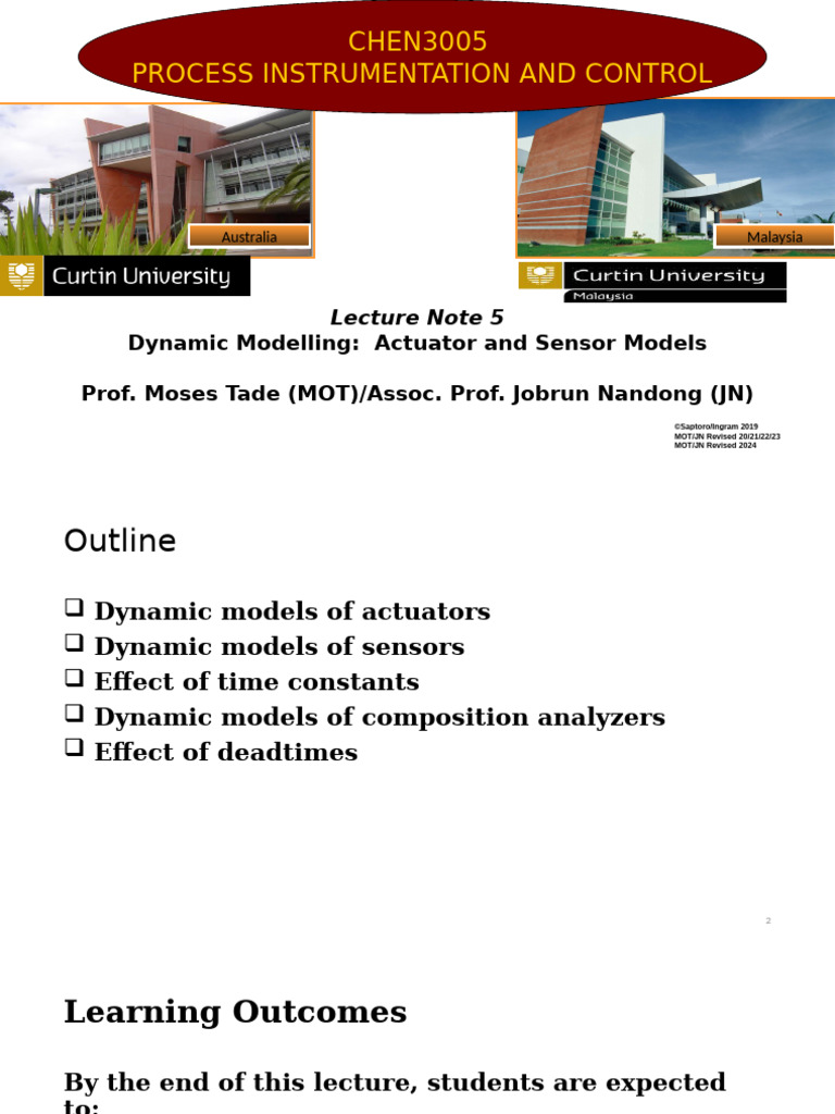 Week 2 - Lecture 5 - Dynamic Modelling - Actuator and Sensor Models | PDF Week 2 - Lecture 5 - Dynamic Modelling - Actuator and Sensor Models | PDF