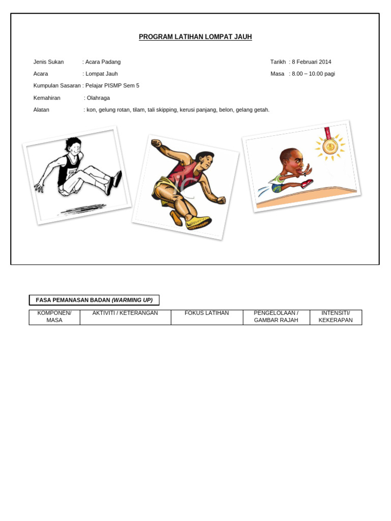 Program Latihan Lompat Jauh | PDF