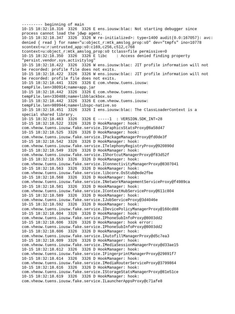 Com - Vheow.tuens - Iousw Logcat | PDF | Operating System Technology | Software Development