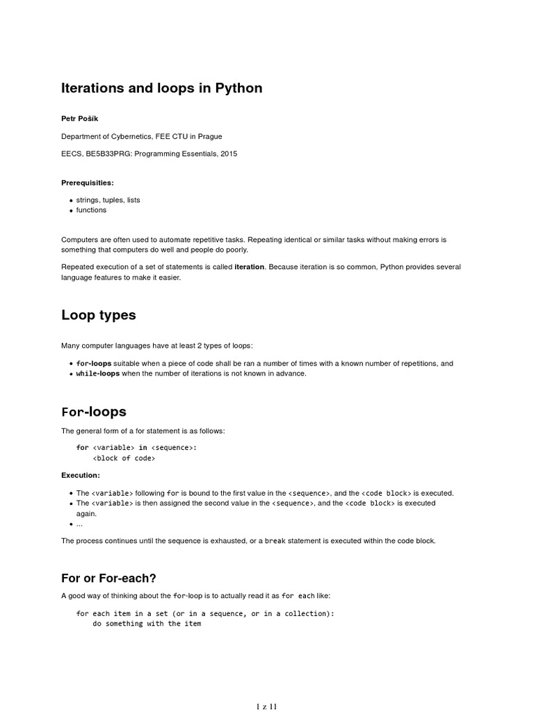 Lec05 Iteration | PDF | Control Flow | Mathematics Lec05 Iteration | PDF | Control Flow | Mathematics