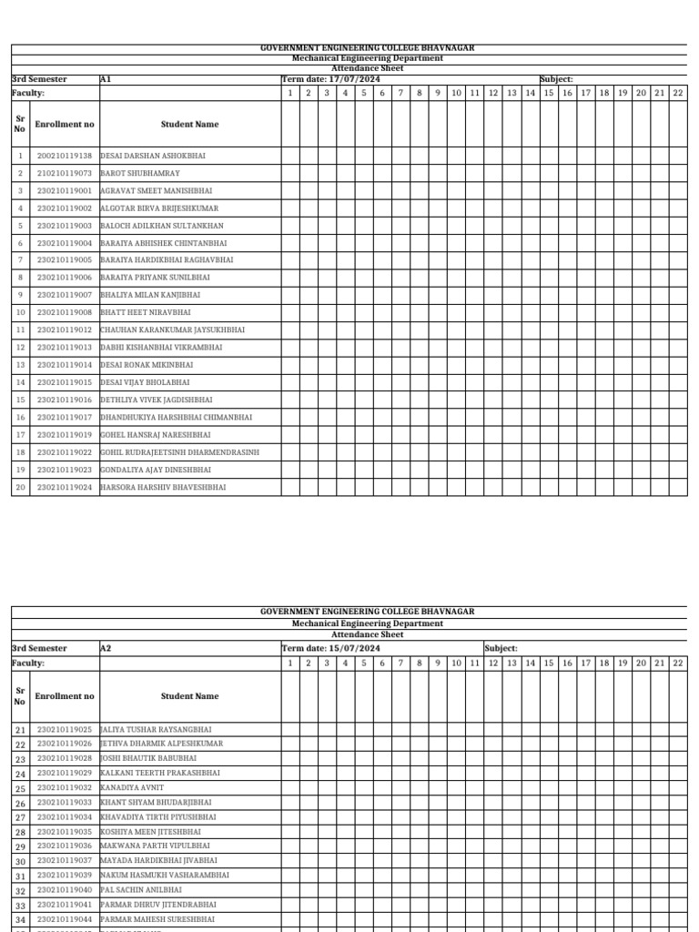 3rd Sem 23-27 Batch Muster - With - D2D | PDF