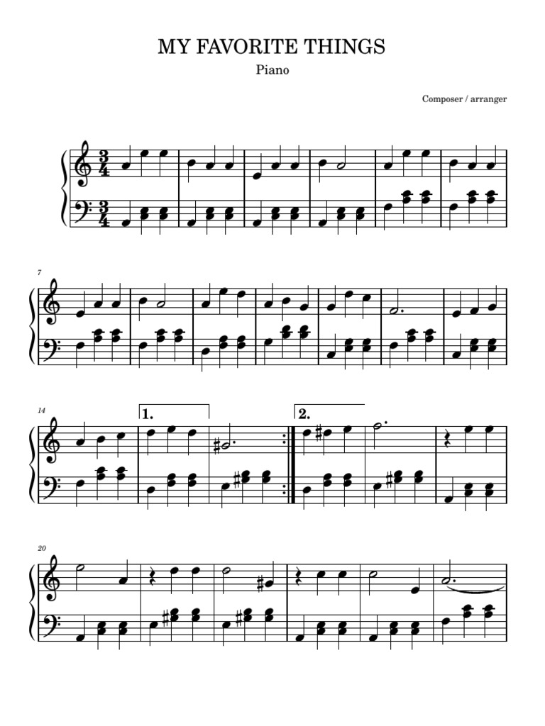 My Favorite Things | PDF