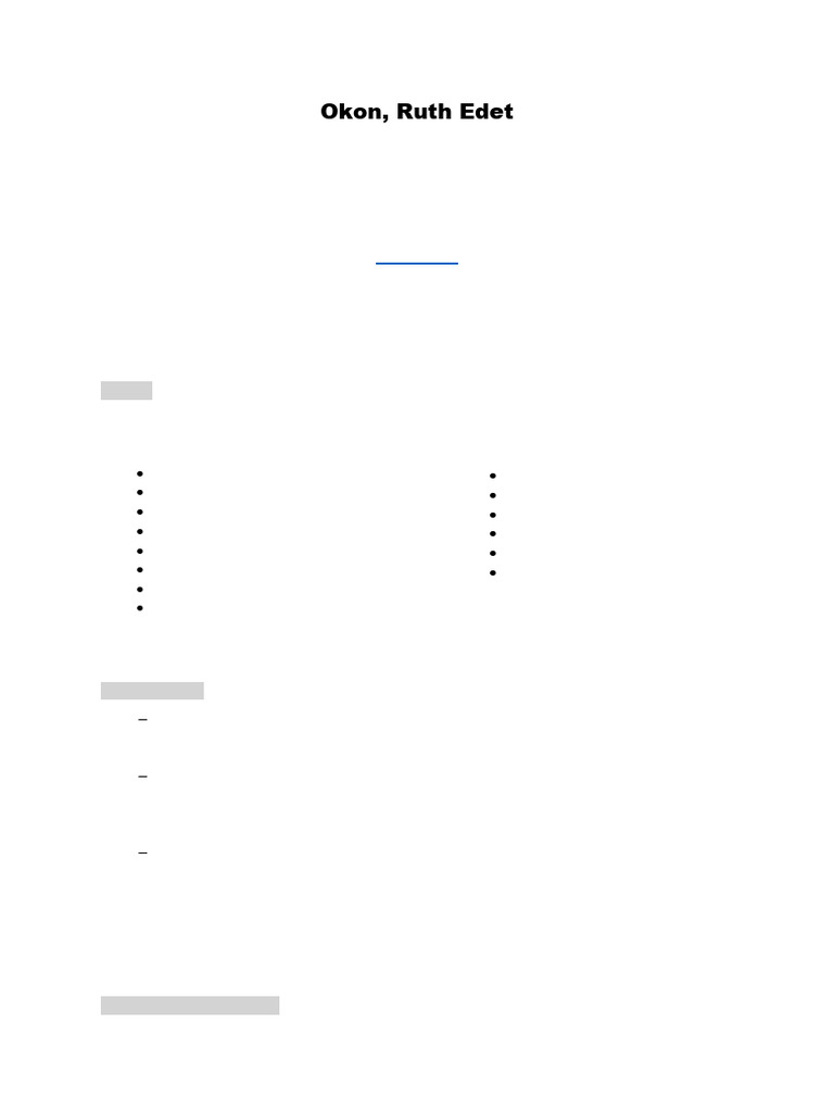 Okon, Ruth (CV) | PDF