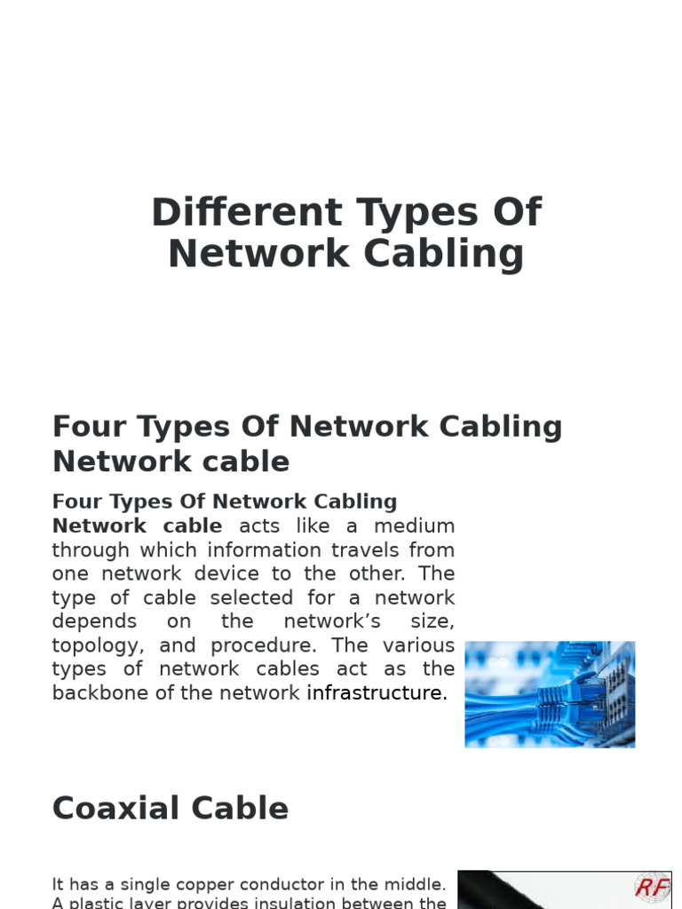 Different Types of Network Cabling | PDF | Coaxial Cable | Home & Garden