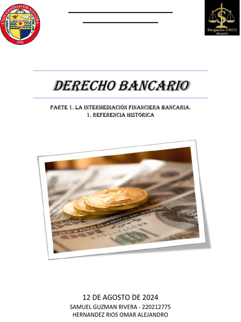 Historia del Derecho Bancario | PDF | Bancos | México