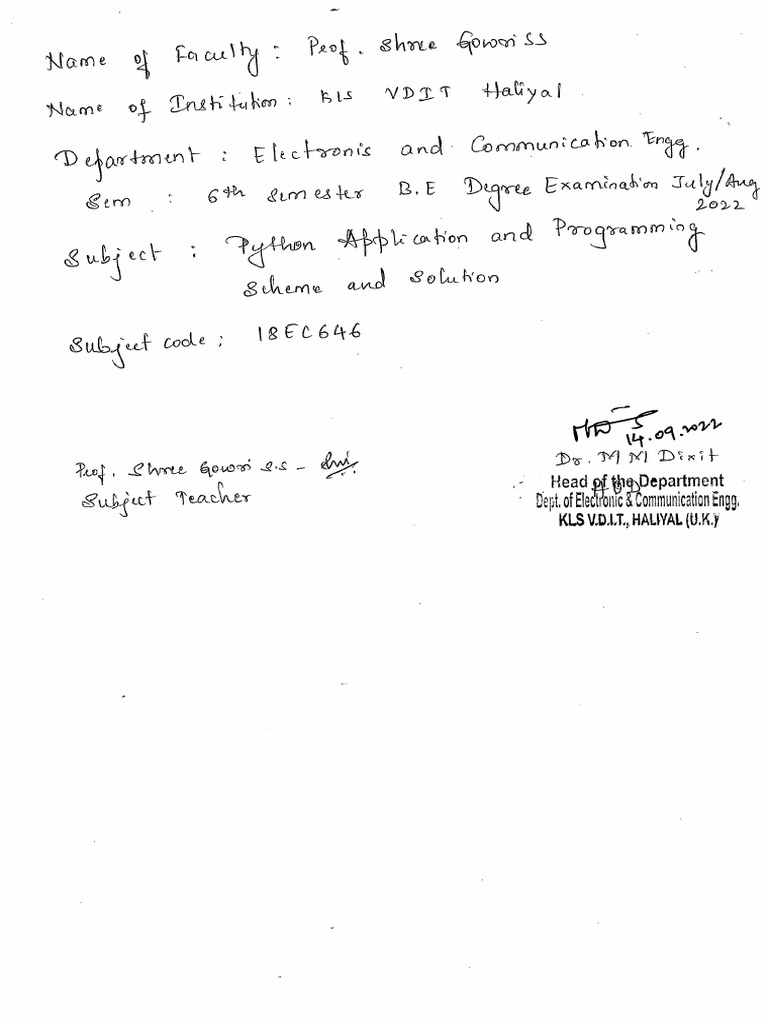 18EC646 Python SSS | PDF