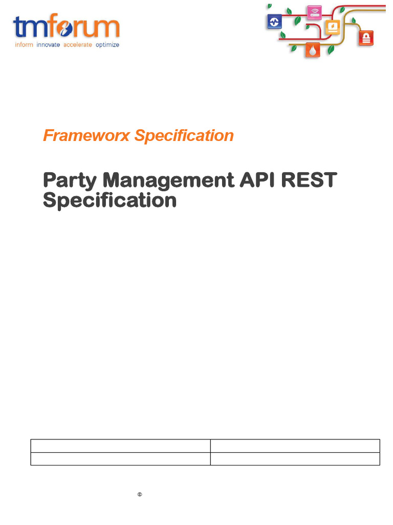 TMF632 Party Management API REST Specification R14.5.1-1 | PDF