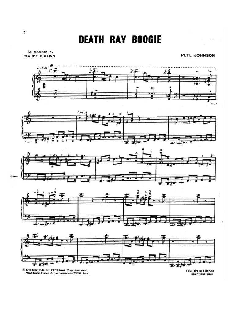 Claude Bolling - Death Ray Boggie | PDF