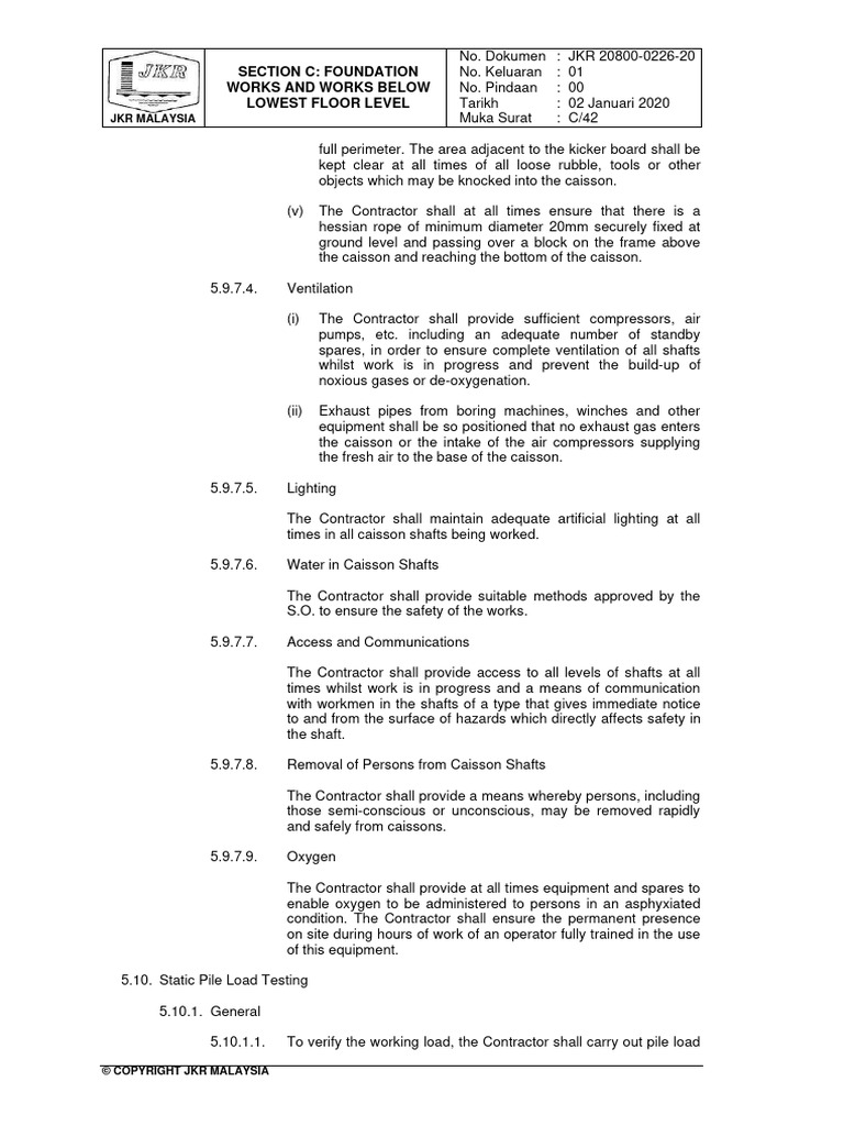 JKR Static Load Test | PDF