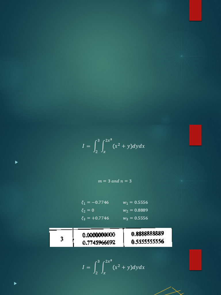 Civn2010 Section 4 8 Gauss Quadrature Double Integration