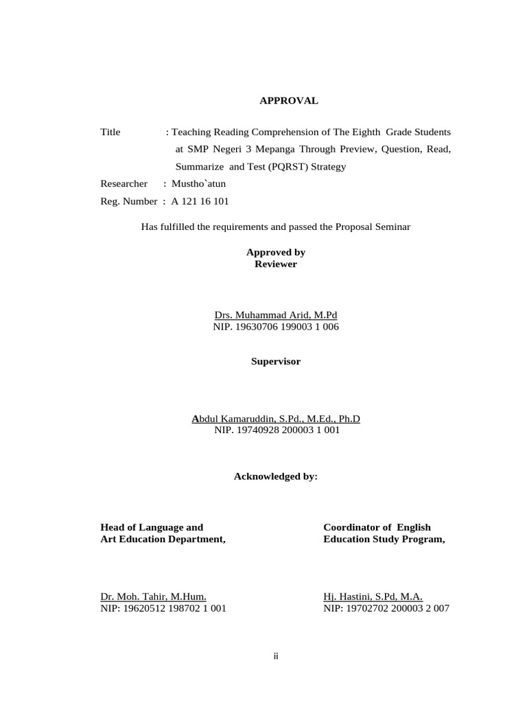 Approval Proposal Mustoathun | PDF