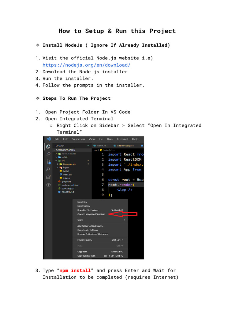 How To Run Project | PDF