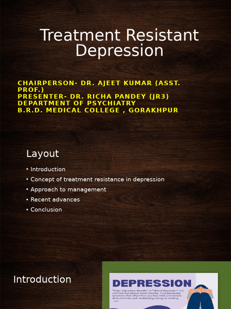 Treatment Resistant Depression Pdf